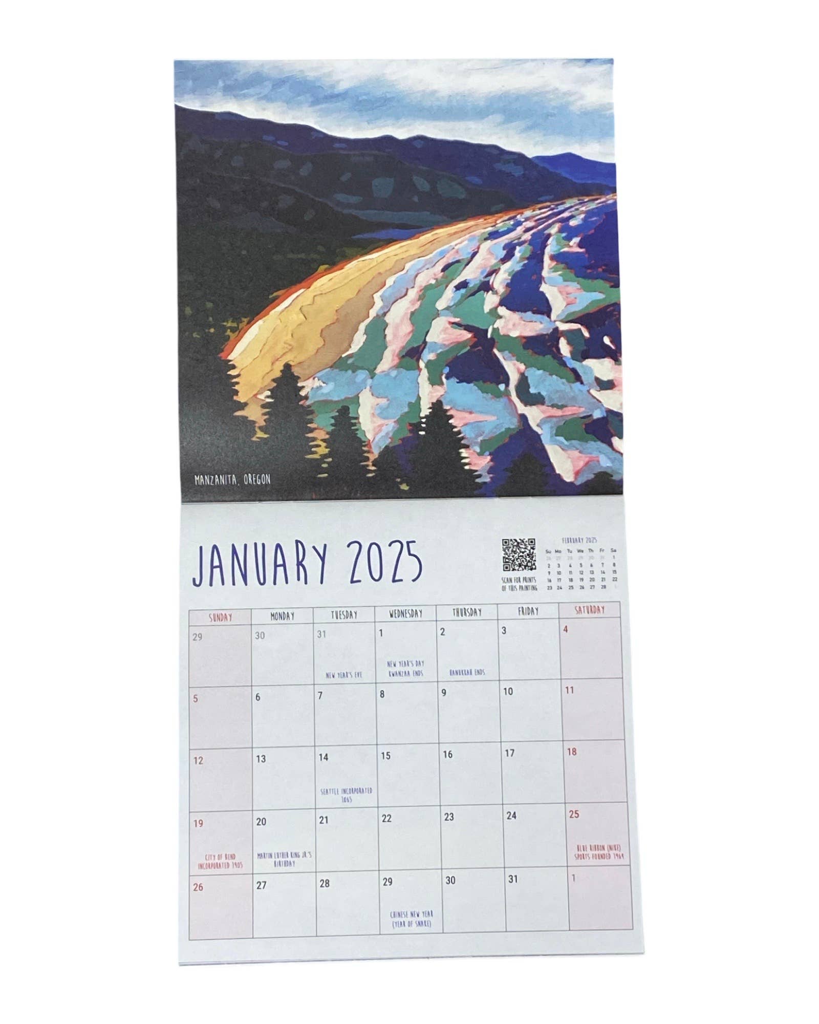 Pacific Northwest 2025 Calendar