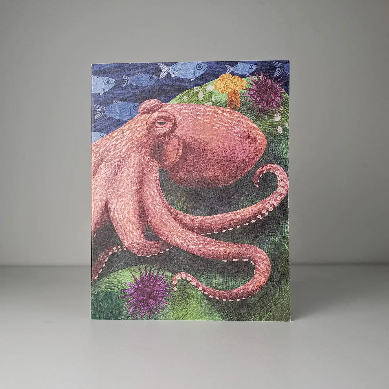 Studio Sardine:Great Pacific Octopus A2 Size Notecards, Blank Greeting