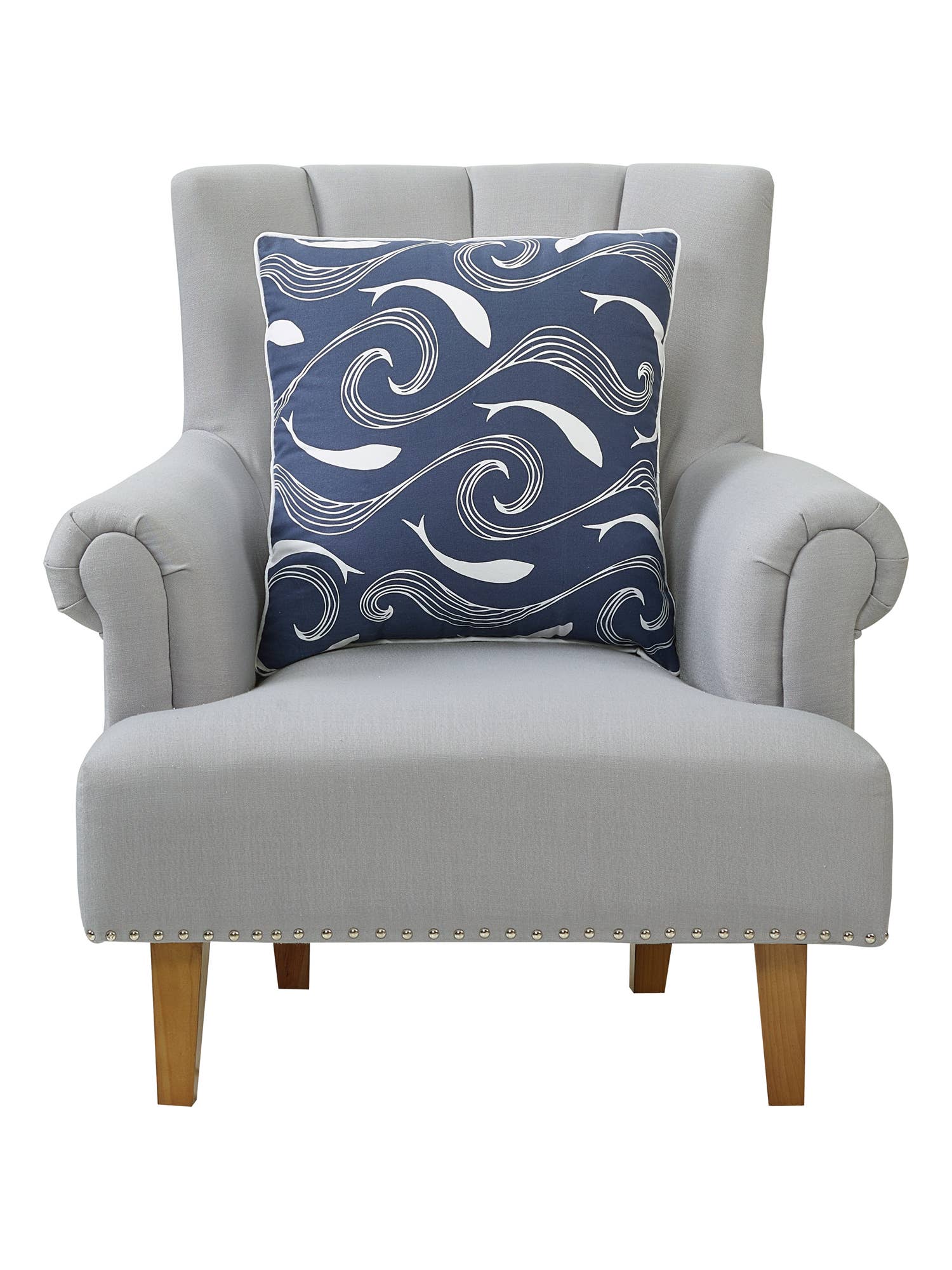 Wavesand Fish Indoor/Outdoor Printed Pillow - Kate Nelligan